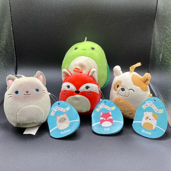 Squishmallows | Toys | Jazwares Squishmallows Felton 5 Fifi 5 Brock 5 ...
